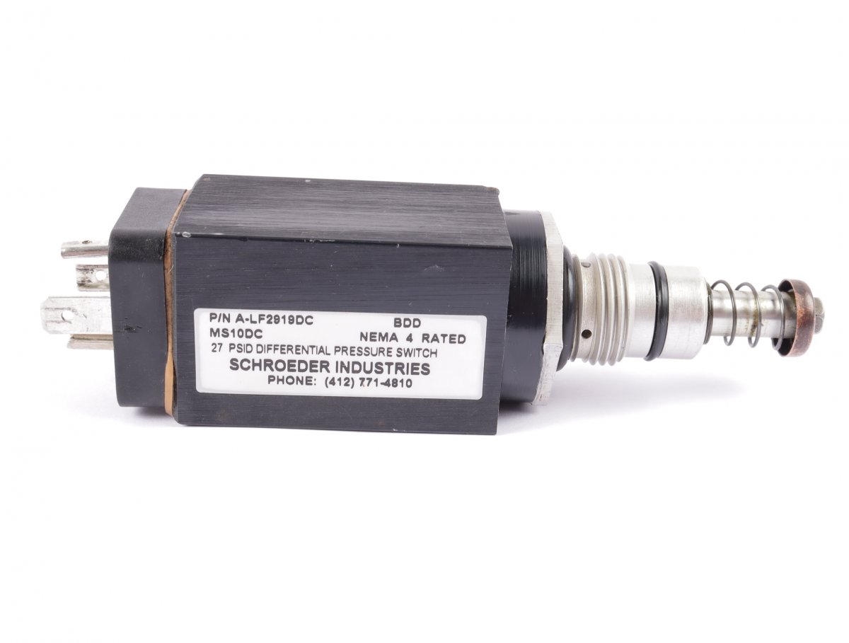 Schroeder Industries MS10DC A-LF2919DC 27 PSID Differential Pressure ...