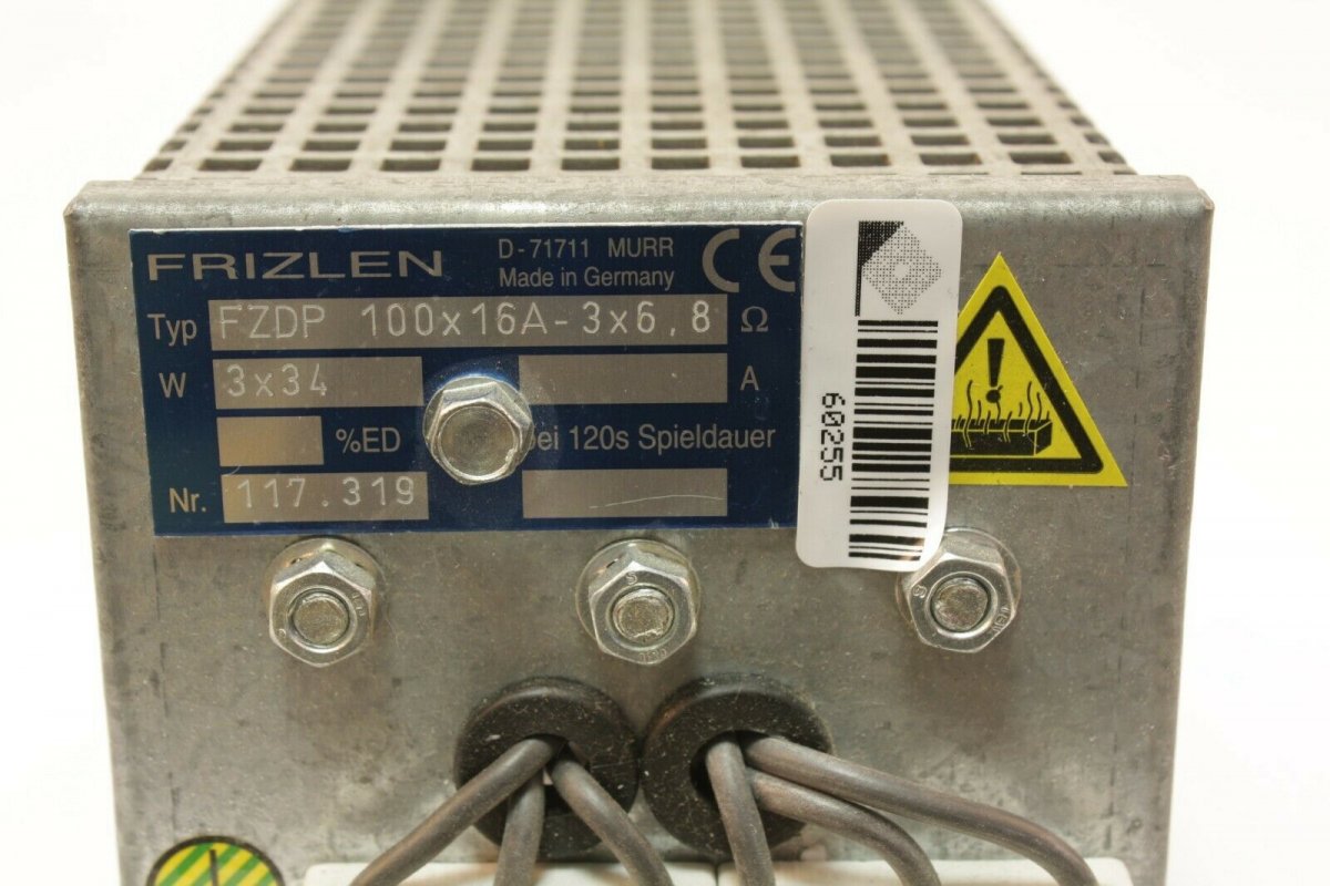 Frizlen FZDP 100x16A -3x6,8 Ohm Bremswiderstand Lastwiderstand 3x34 W ...