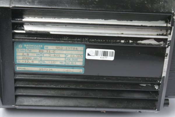 Baumüller Servomotor Typ- DS 71-C Art-Nr. 257126 gebraucht, 922,25